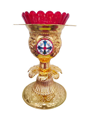 Greek Orthodox Byzantine Style Vigil Oil Lamp Church Altar Proskomedia ...