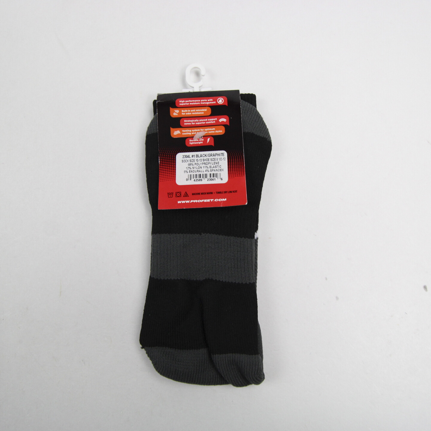 Pro Feet Socks Unisex Black/Dark Gray New with Tags | eBay