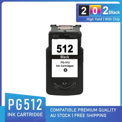 2 Black Compatible Ink Cartridge PG512 PG-512 for Canon MP250 MP280 ...