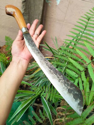 Handmade Parang Cutting Camping knife 12.6” forged blade, Teak handle ...