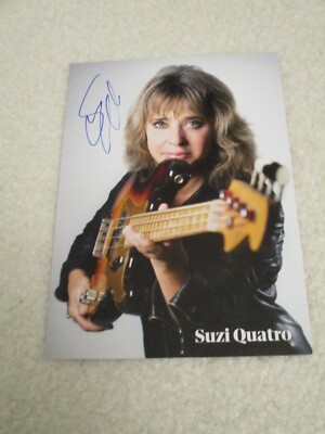 Singer SUZI QUATRO Signed 4x6 Photo AUTOGRAPH 1E | eBay