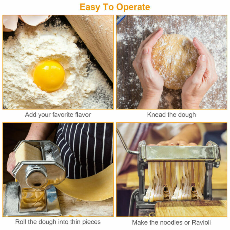 Stainless Steel Pasta Lasagna Spaghetti Tagliatelle Ravioli Maker ...