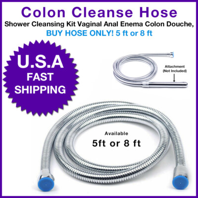 Shower Cleansing Extension Hose Enema Colon Douche In 5' Or 7' (Hose ...