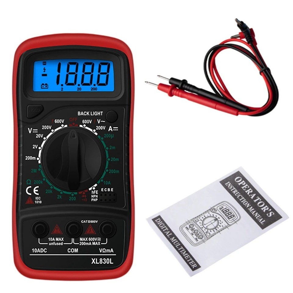 Professional Digital Multimeter Voltmeter Ohmmeter Ammeter Multi Tester ...