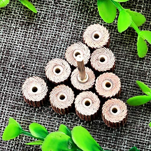 Dophee 10Pcs 240 Grit Flap Sanding Wheel Head Grinding Disc & 3mm Arbor ...