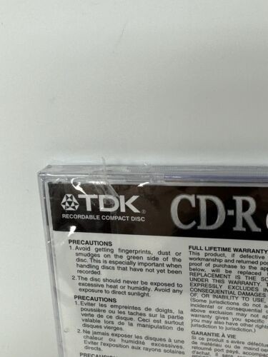 New - TDK Recordable Compact Disc - 650MB / 74 Min CD-R With Hard Cases ...