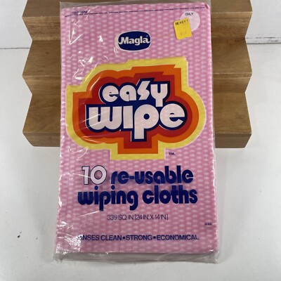 VTG NOS SEALED 70'S Magla Easy Wipe Cloths 10 pack Re-Usable | eBay