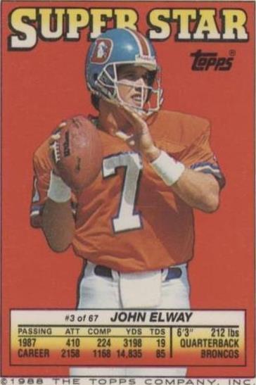 1988 Topps Super Star Sticker Back Cards Frank Pollard George Adams ...