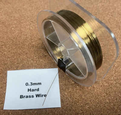 0.3mm x 20m 31 SWG Stiff Hard Brass Wire Jewellery Beading Craft EDM ...