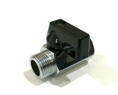 5 Pack AW MBV10M Chrome Mini Ball Valve 10mm Male to Female Thread, Reg ...