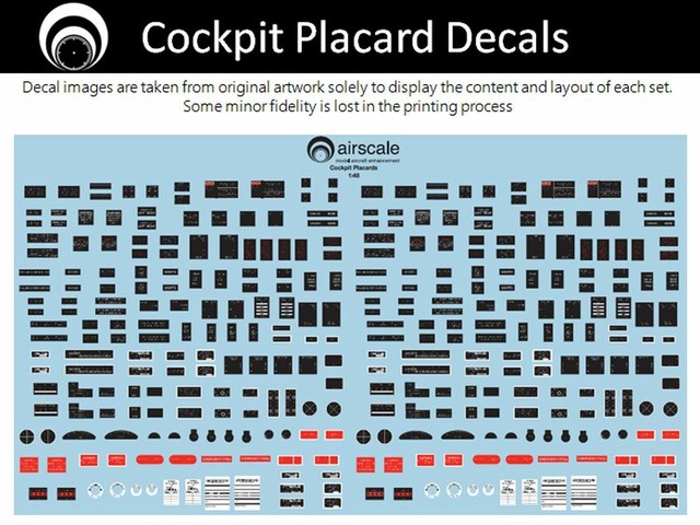 Airscale No. As48 PLA 1 48 Ww2 Jallied Cockpit Placard Decals for sale ...