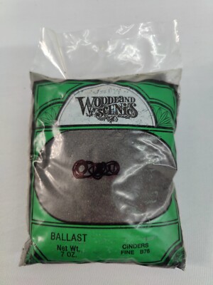 NEW WOODLAND SCENICS BALLAST CINDERS FINE B76 MODEL TRAIN SCENERY 7 oz ...