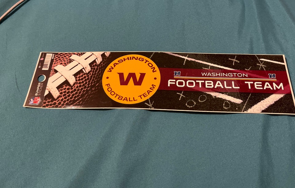 Washington Football Team Bumper Sticker NFL 3x10 DISCONTINUED | eBay