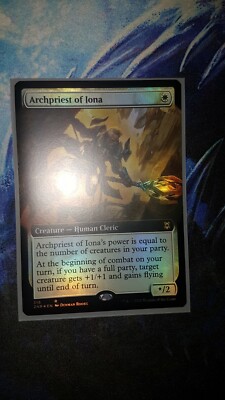 Archpriest of Iona FOIL BORDERLESS NM ZNR ZENDIKAR RISING MTG PACK FRESH | eBay Australia