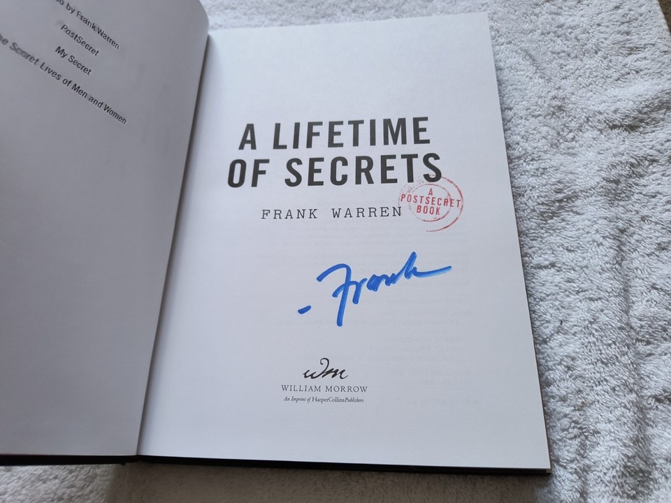 A Lifetime of Secrets A PostSecret Book by Frank Warren (2007 Hardcover ...