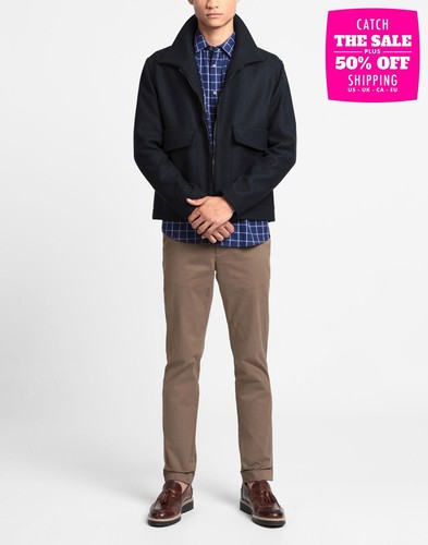 8 Shirt Size S Windowpane Pattern Regular Collar Made in Italy ...