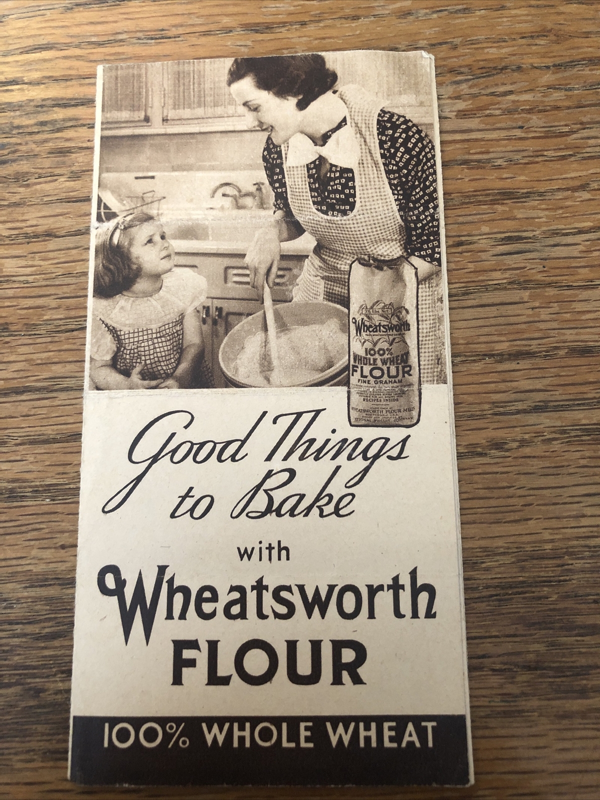 Vintage Advertising Brochure Good Things To Bake With Wheatsworth Flour ...