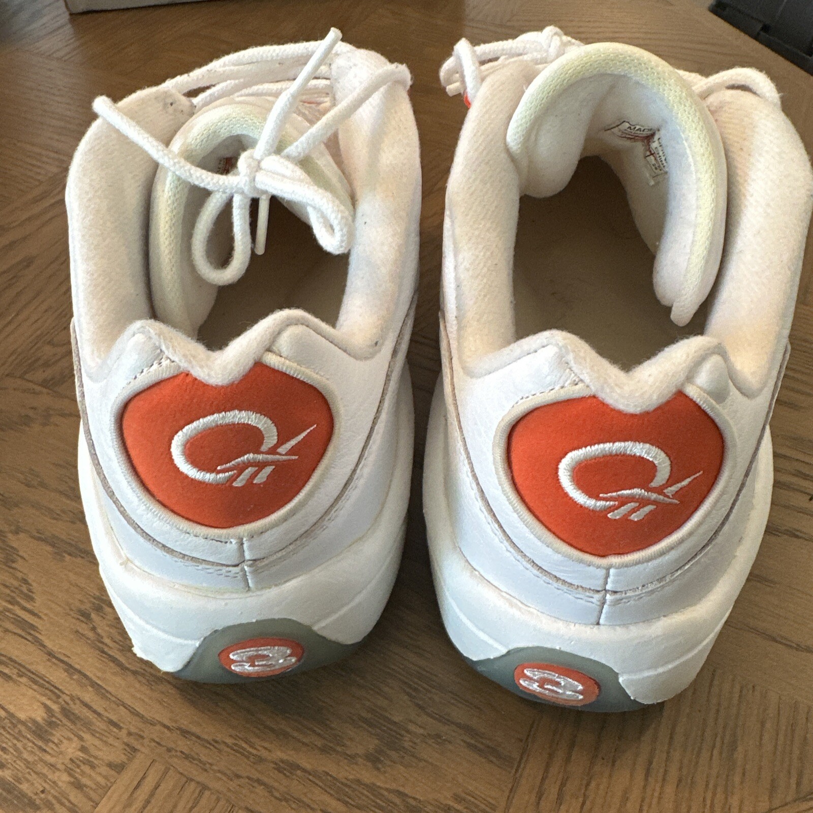 ‘99 Original Reebok Question Low ORANGE Suede Size 11 White Iverson ...