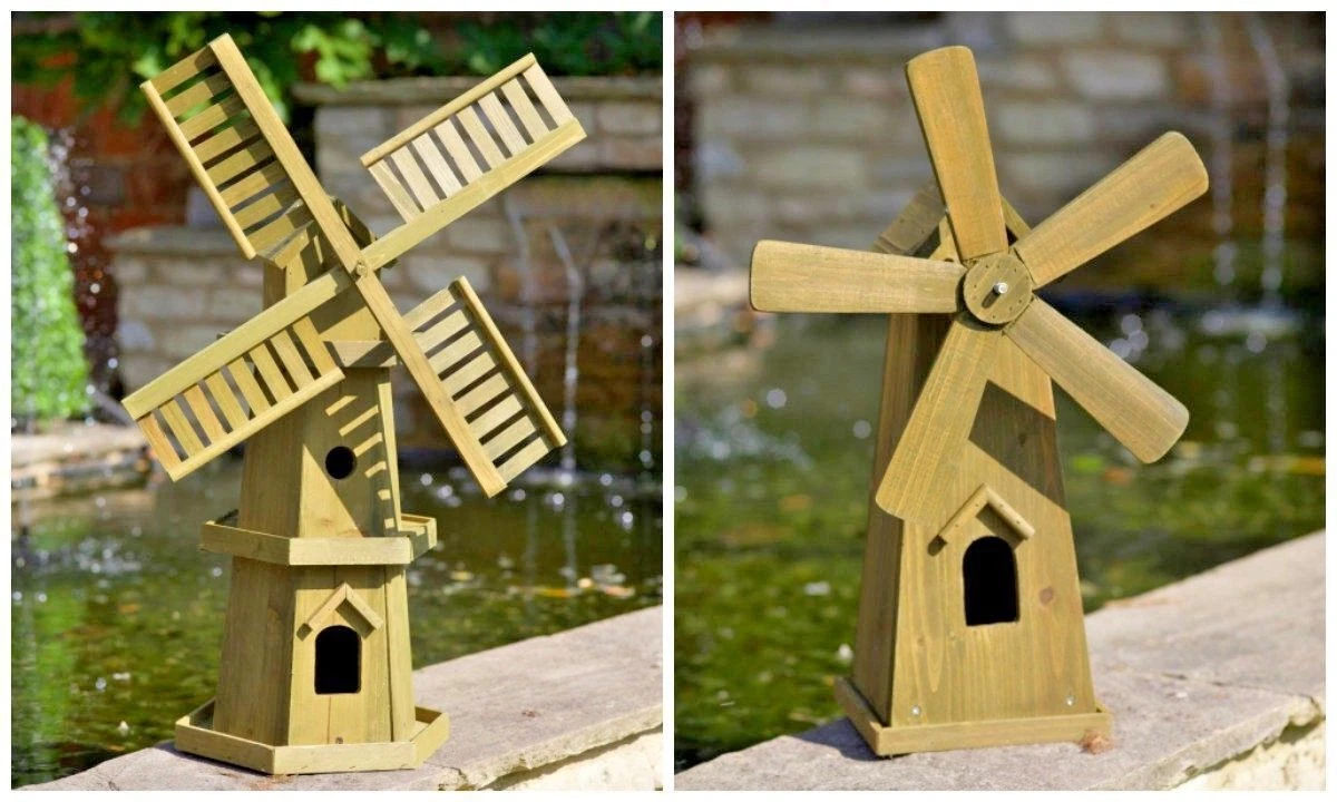 Large Wooden Garden Windmill | Fasci Garden