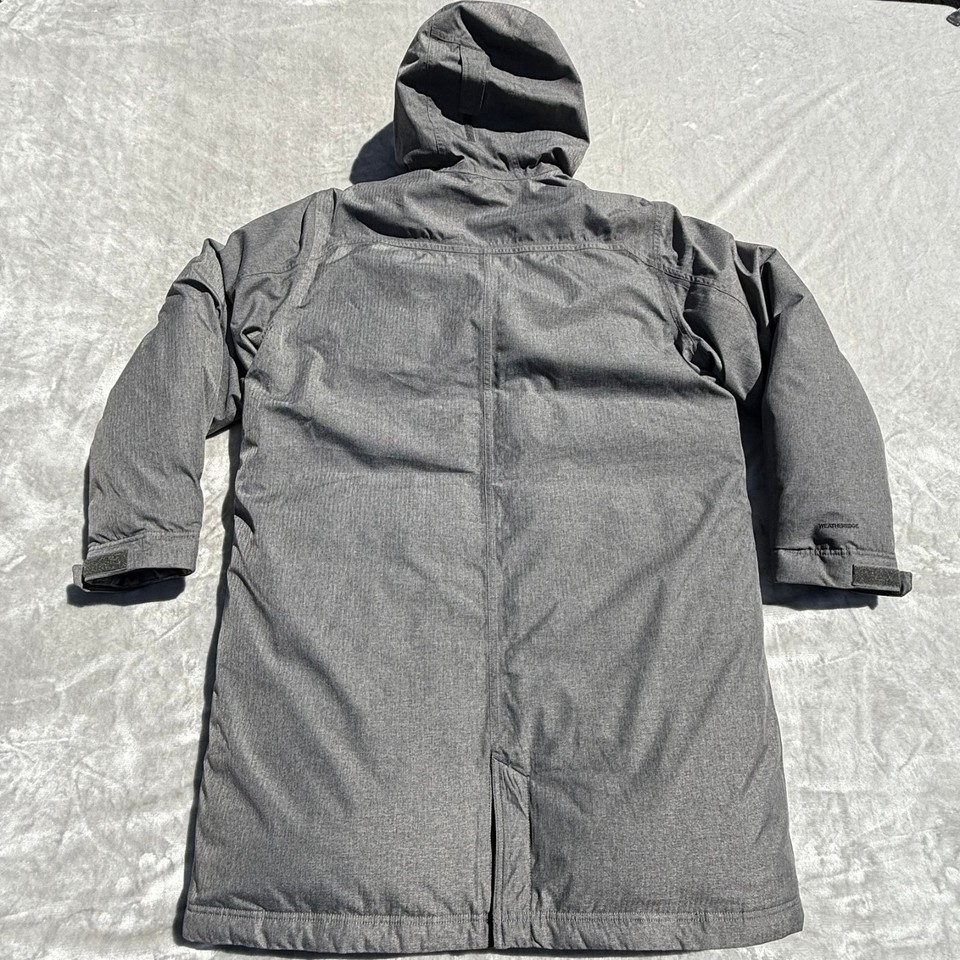 Eddie Bauer 650 Down Puffer Jacket Mens XL Gray Long Parka Weatheredge ...
