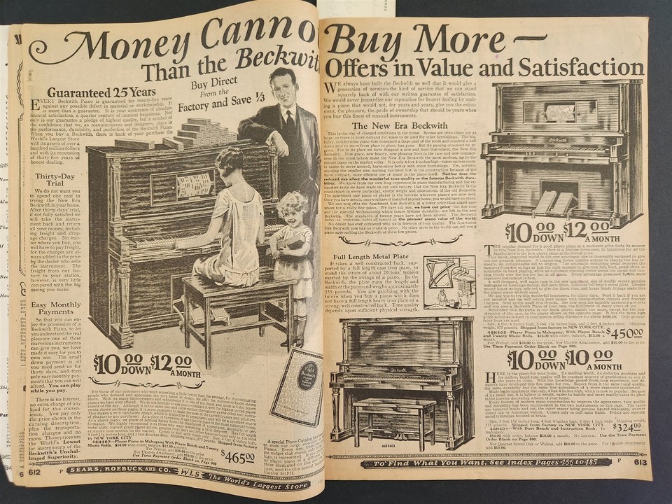 1927 antique MUSICAL INSTRUMENTS CATALOG philadelphia pa SEARS ROEBUCK ...