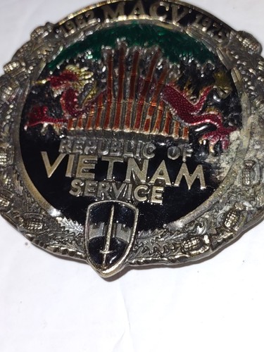 Belt Buckle Republic Of Vietnam Service 1962 MACV 1975 Great American ...