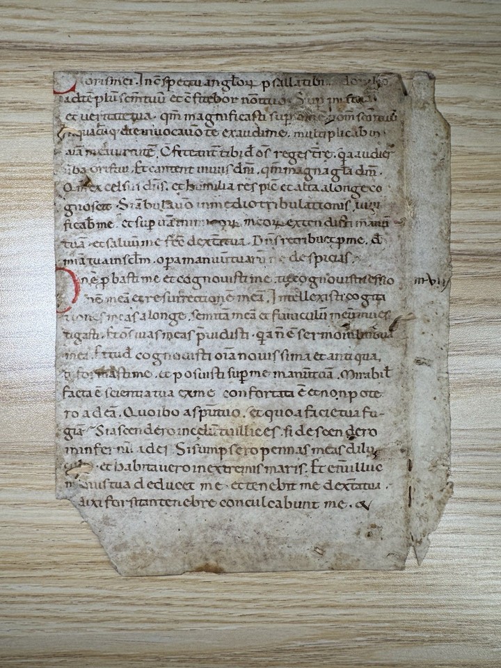 12th-Century Latin Psalter Leaf – Italy, c. 1150 – Early Gothic Script ...