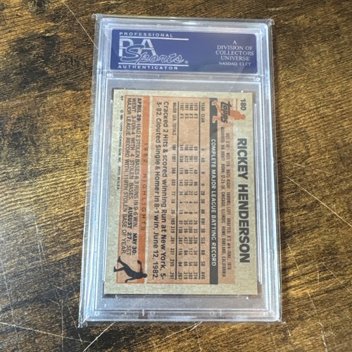 1983 Topps #180 Rickey Henderson. A’s & Yankees icon. SB leader. PSA 6 ...