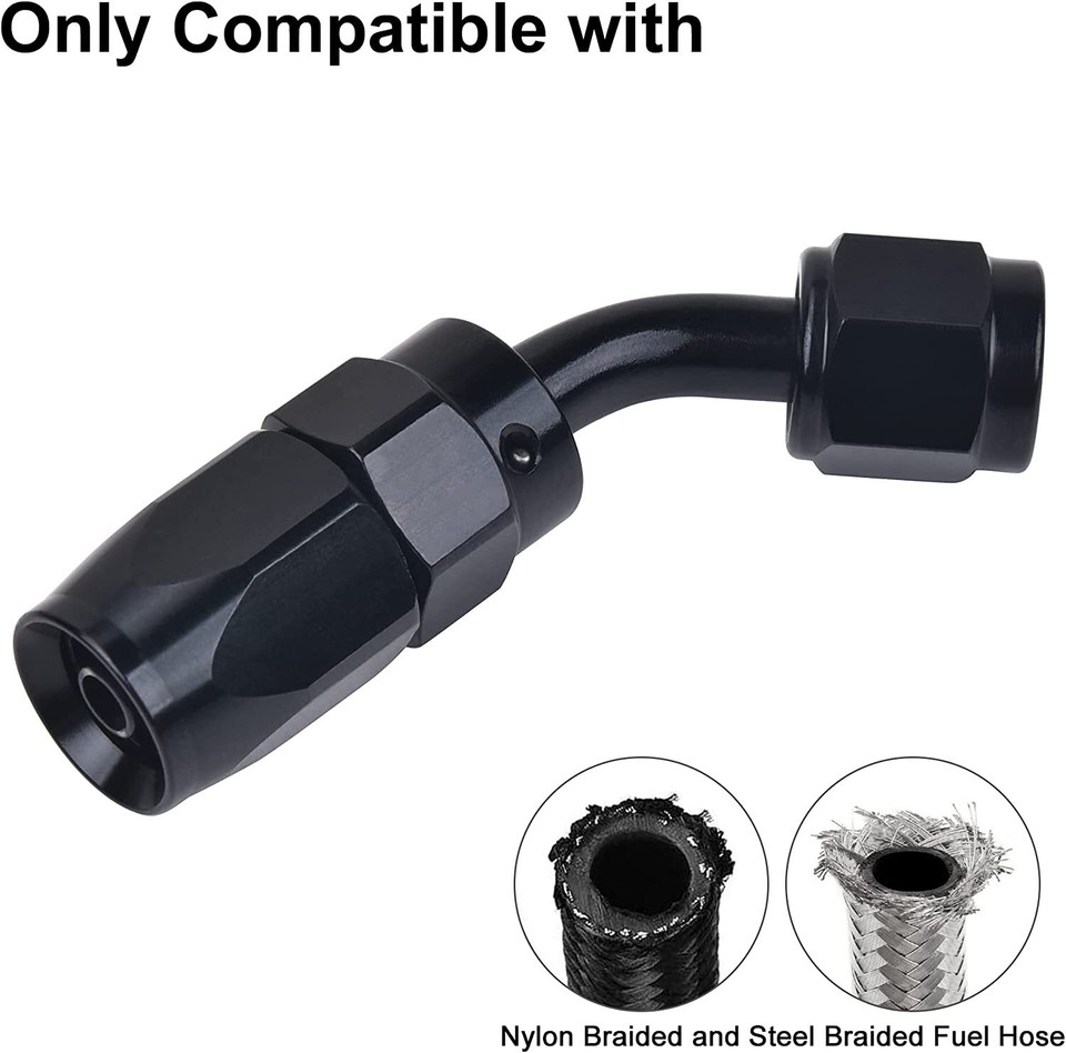 10-20PCS 4AN 6AN 8AN 10AN 12AN Swivel Fuel Oil Gas Hose End Fitting ...