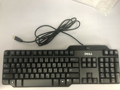NEW Dell Smart Card Reader USB Keyboard Blk RT7D60 KW240 UM991 FM7DR ...