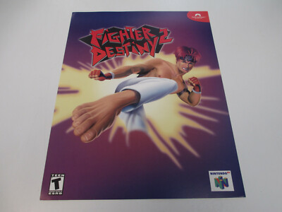 FIGHTER DESTINY 2 Nintendo 64 1998 Flyer Ad Sheet Print Literature E3 ...