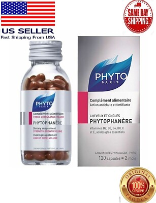 PHYTO Phytophanère Hair and Nails Dietary Supplement 2 Month Supply 120 ...