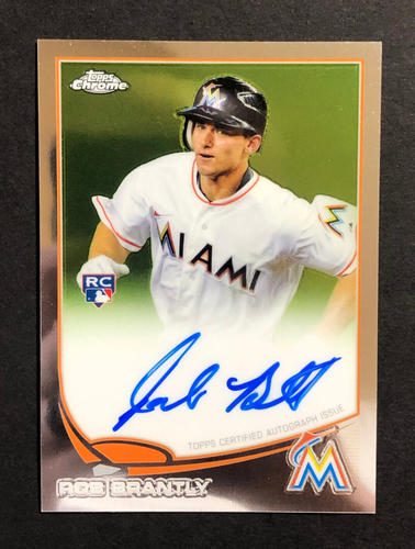 Rob Brantly Marlins Signed 2013 Topps Chrome Baseball Card #27 Auto ...