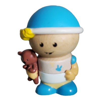 Play Town Learning Curve Wooden And Plastic Figure Baby With Teddy Bear ...