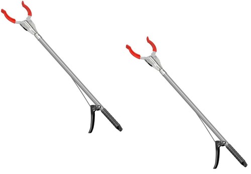 TWO! ALL METAL 36" Trash Picker Waste Pick Grabber Tool Reach Aluminum ...