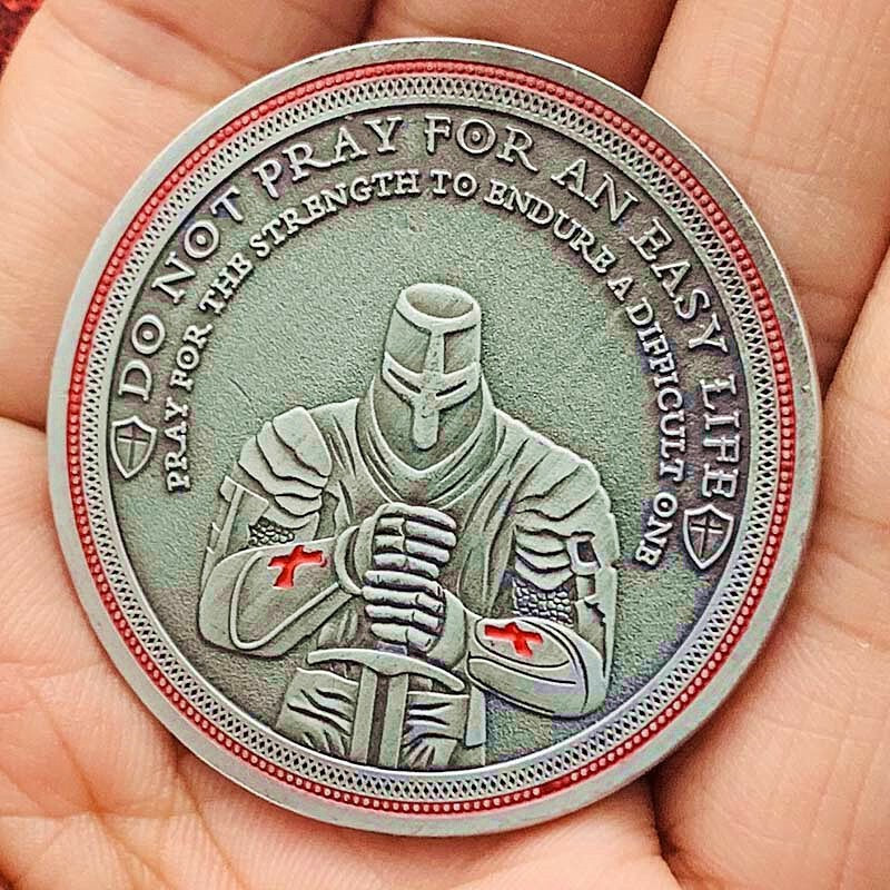 Knights Templar Cross Crusader Sword Shield Life Creed Token Pray ...