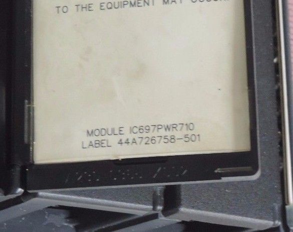 FANUC IC697CHS790D RACK 9-SLOT RACK W/ IC697PWR710 POWER SUPPLY IC697CPU771 | eBay