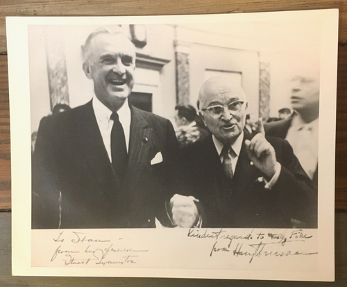 President Harry Truman Senator Stuart Symington 10x8 Card Stock Photo ...