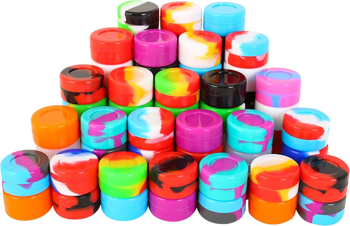 Silicone 5ML Non-Stick Wax Containers Multi Use Storage Jars Oil ...