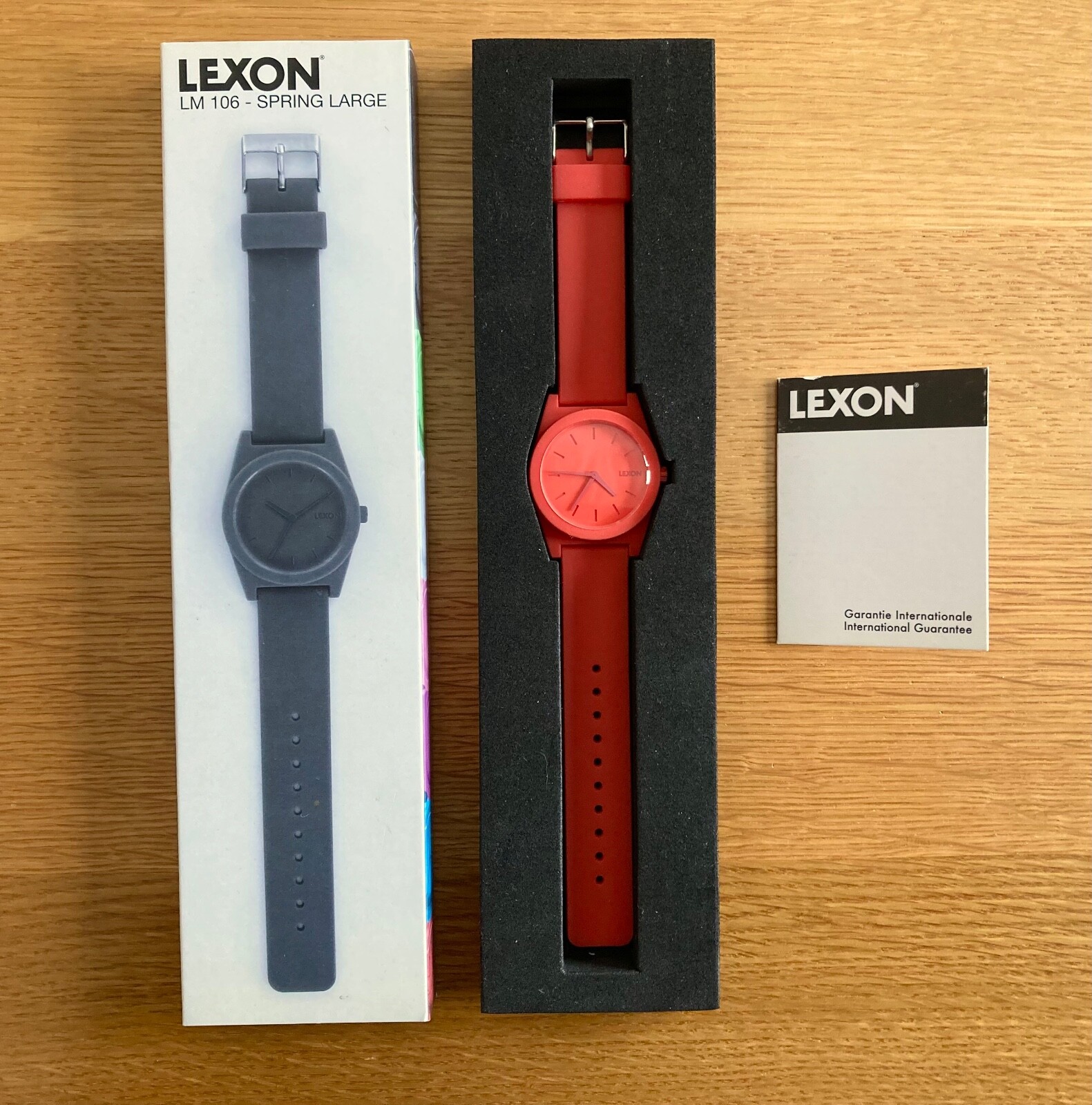 Men's Red Lexon Spring - LM 106R Large - Analog Quartz - New Battery | eBay