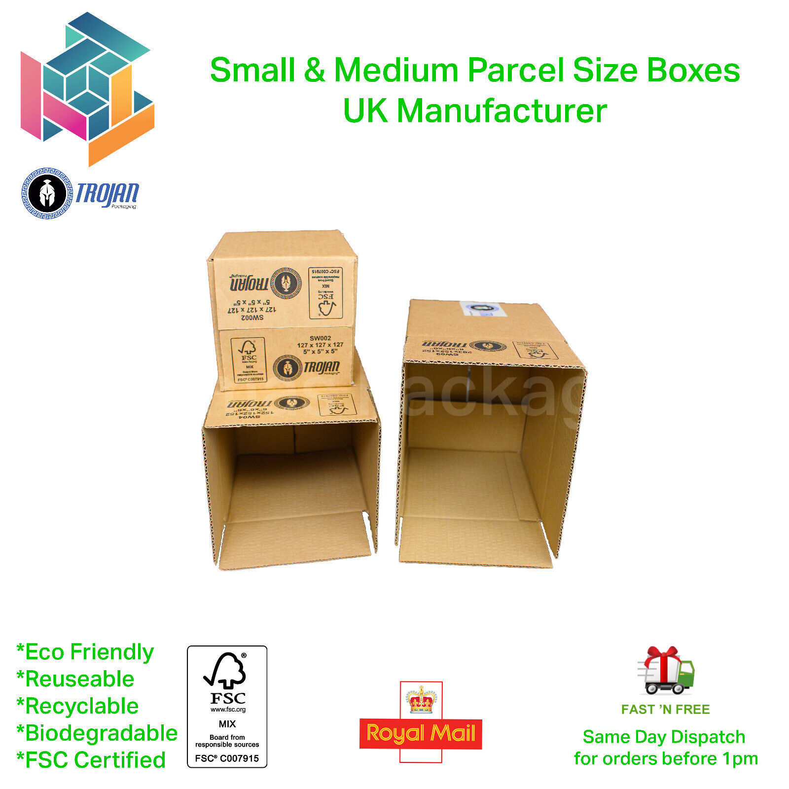 Royal Mail Small Parcel Postal Mailing Cardboard Boxes - ALL SIZES | eBay