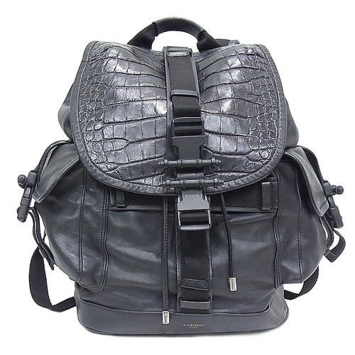 GIVENCHY Backpack Drawstring Black Silver Obsedia Cro… - Gem