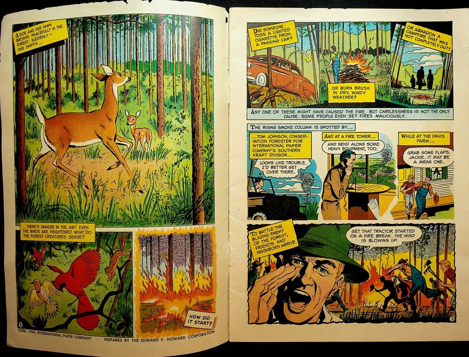 Who Lives on the Forest Farm Comic Book International Paper 1954 Promo ...