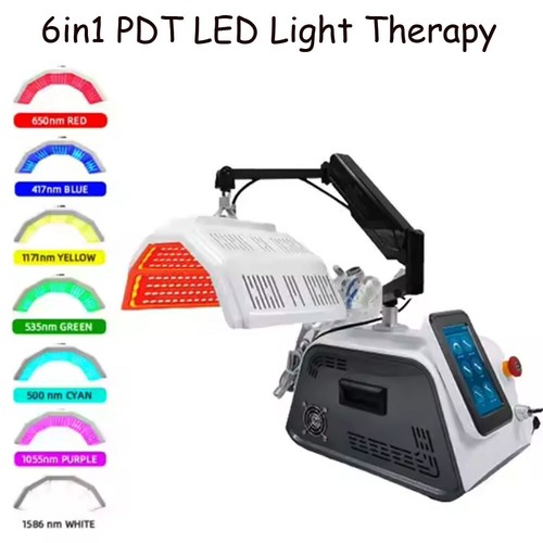 6in1 PDT LED Light Therapy RF Cold Hammer Microcurrent Face Lift Beauty ...