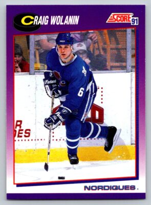 1991 Score #74 Craig Wolanin Quebec Nordiques | eBay