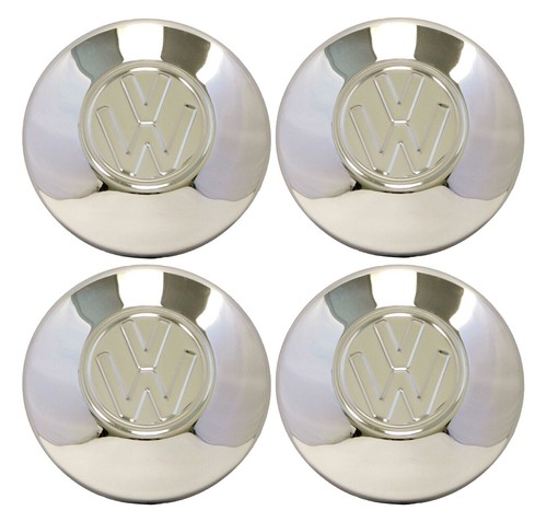 Set of 4 Chrome Hubcaps LATE VW Beetle 1968-1979 Bus 1971-79 Ghia Type ...