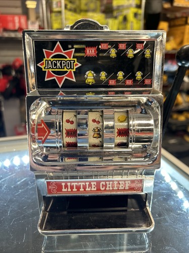 Vintage WACO LITTLE CHIEF Tabletop Mini Slot Machine Rare Japan WORKS ...