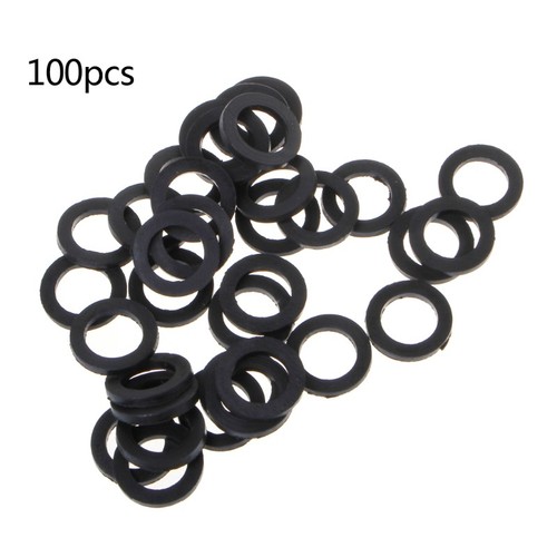 100pcs Flat Rubber O-Ring Seal Hose Gasket Rubber Washer Lot for Faucet ...