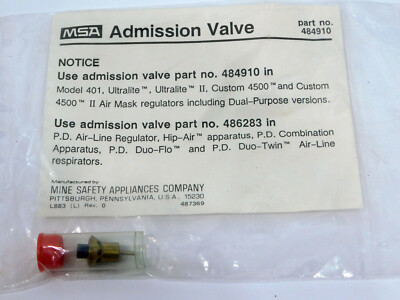 MSA Admission Valve 484910 | eBay Australia