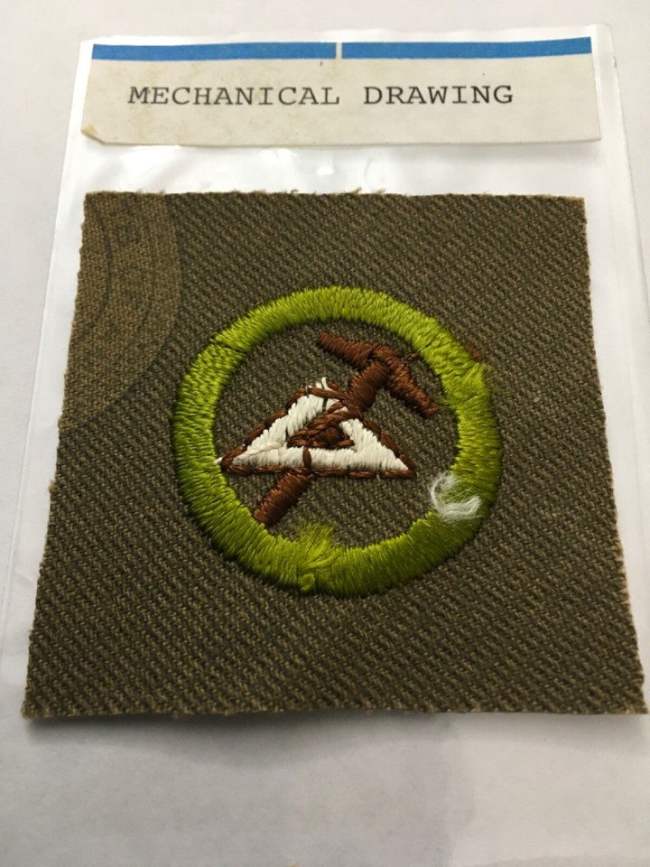 MECHANICAL DRAWING SQUARE MERIT BADGE | eBay
